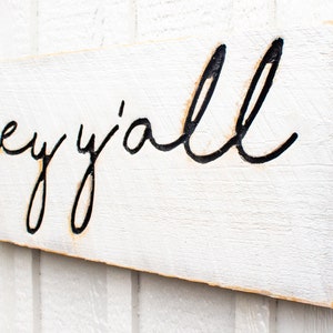 Hey Y'all Sign Carved in a 24x10 Solid Wood | Etsy