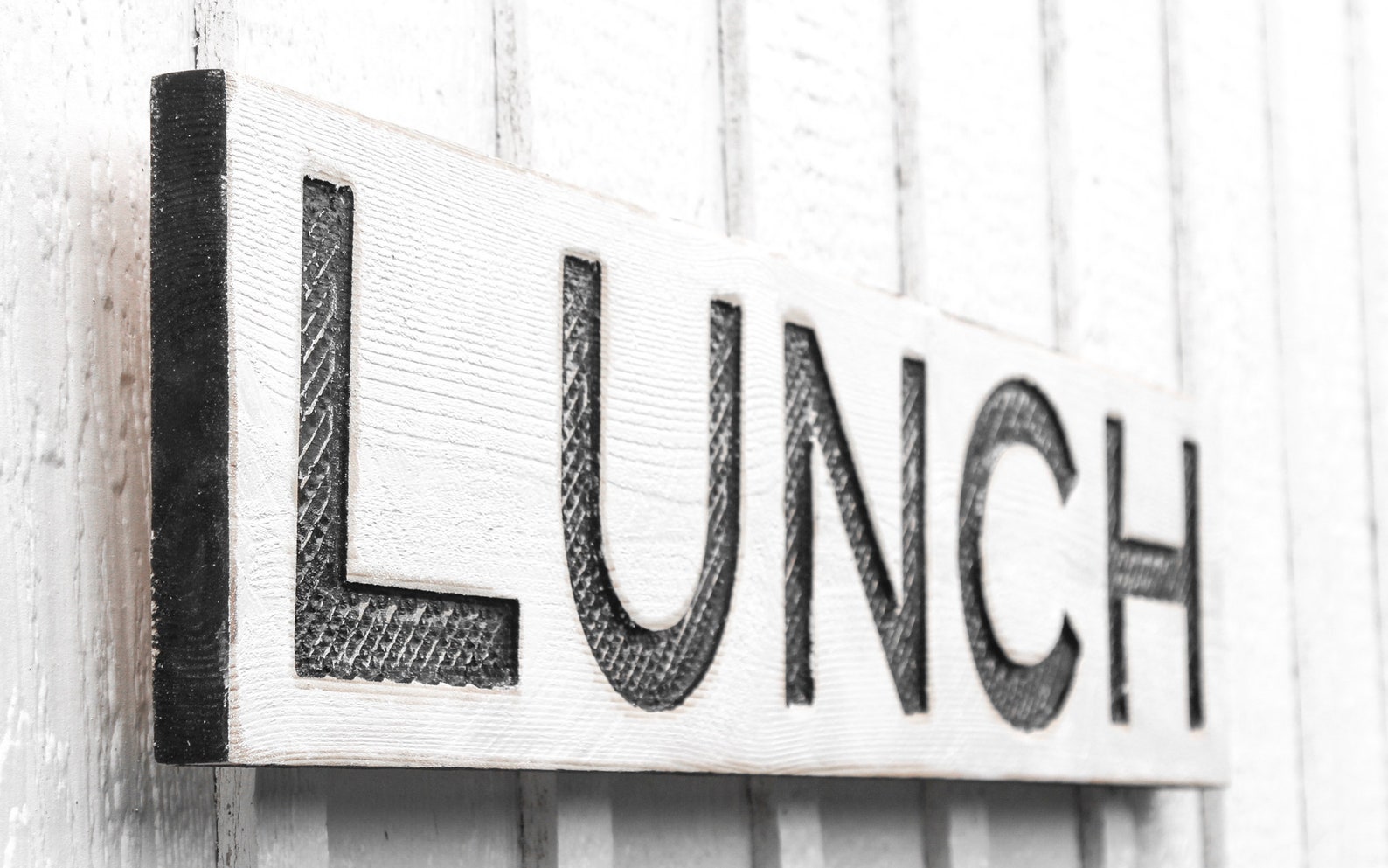 Lunch Sign Carved in a 40x8 Solid Wood Board - Etsy