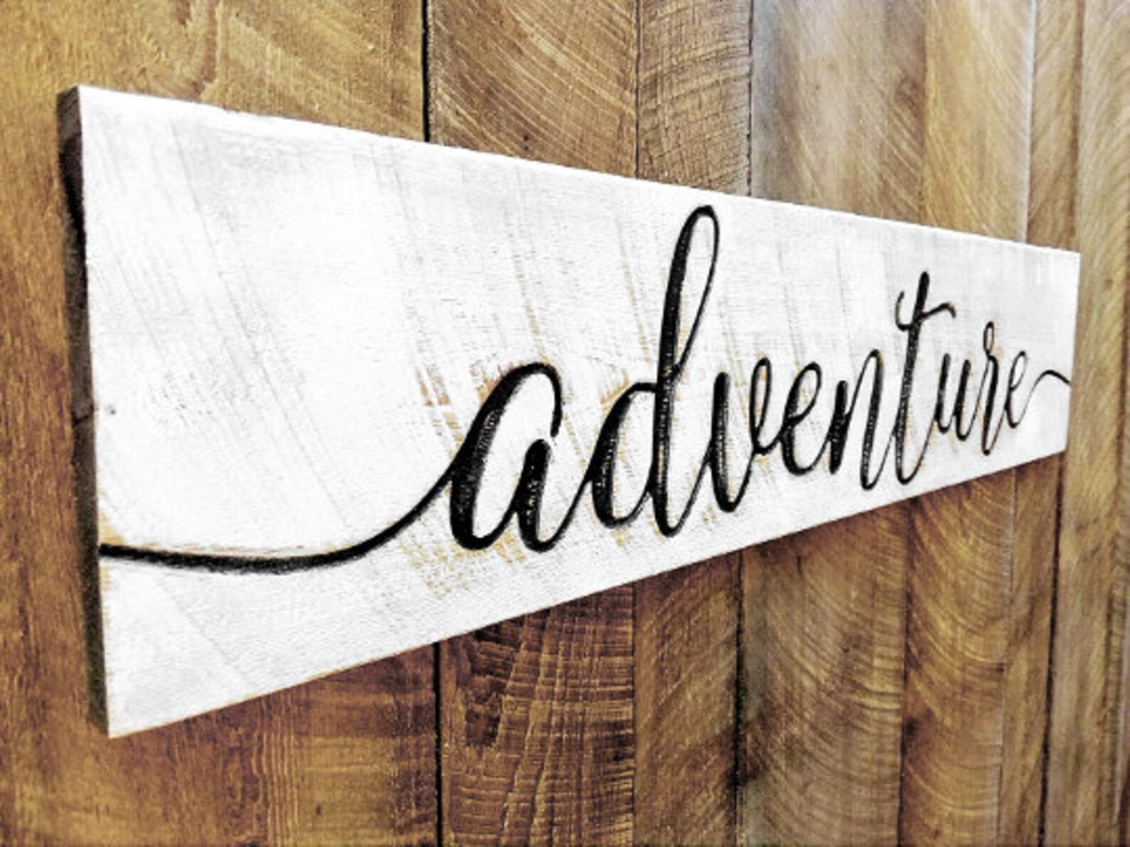 Adventure Sign Carved in a 48x10 Solid Wood - Etsy