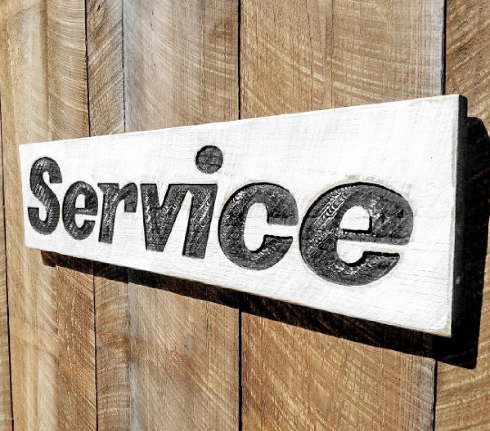 Service Sign Carved in a 40x8 Solid Wood Board | Etsy