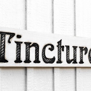 Tinctures Sign Carved in a Solid Wood Board Rustic Distressed Farmhouse ...
