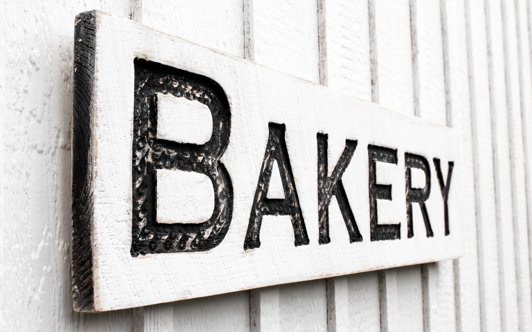 Bakery Sign Horizontal Carved in a Solid Wood Board Rustic - Etsy