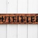 Outfitters Sign Carved in a 40x8 Solid Wood Board Rustic Distressed ...