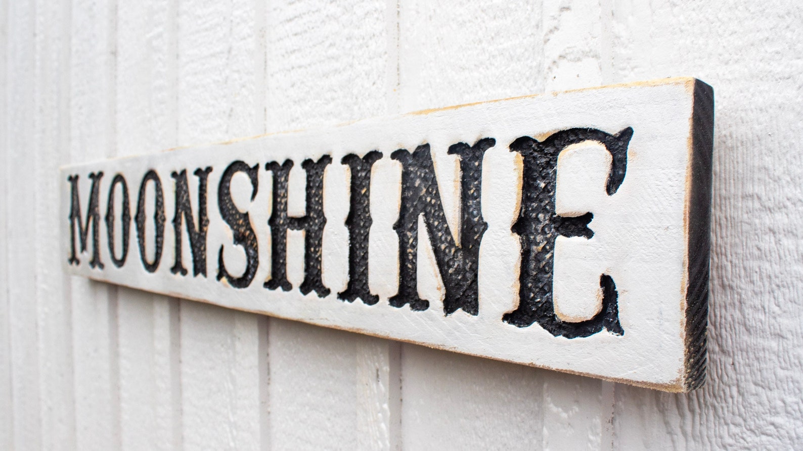 Moonshine Sign Carved in a 40x6 Solid Wood Board | Etsy