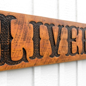 Livery Sign - Carved in Solid Wood Board Rustic Distressed Farmhouse ...
