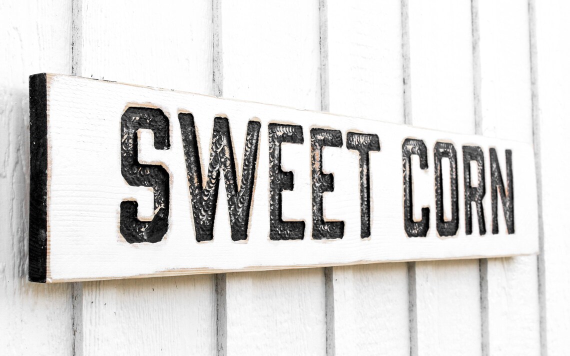 Sweet Corn Sign Carved in a 40x8 Solid Wood Board Rustic - Etsy