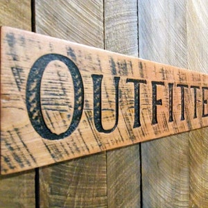 Outfitters Sign Carved in a 40x8 Solid Wood Board Rustic | Etsy