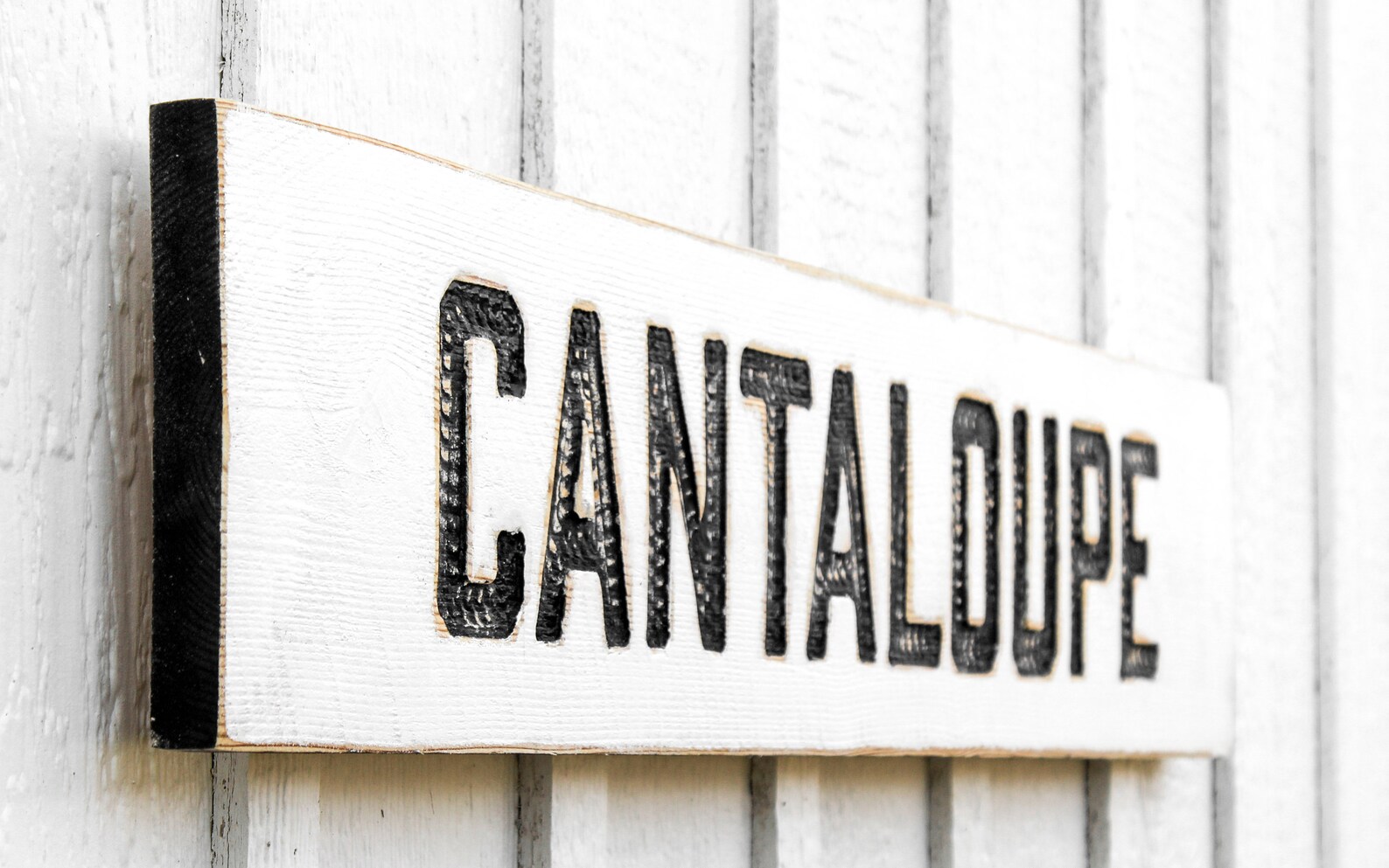 Cantaloupe Sign Carved in a 40x8 Solid Wood Board Rustic - Etsy