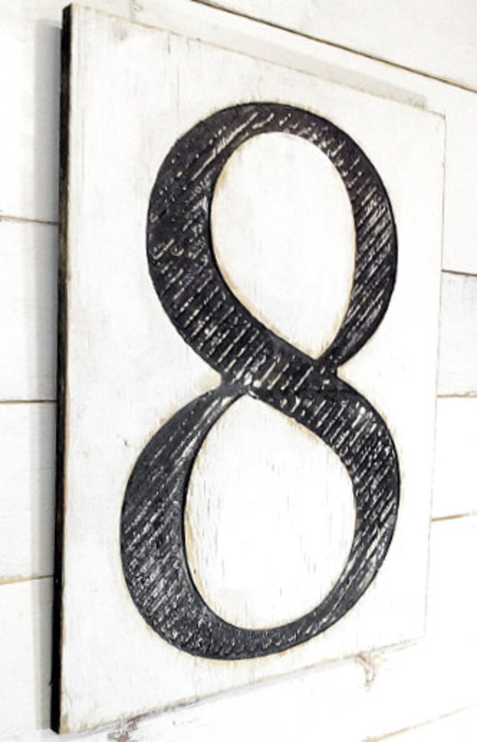 Times New Roman Number "8" Sign - Carved in 24"x18" Plywood - 0 1 2 3 4 ...