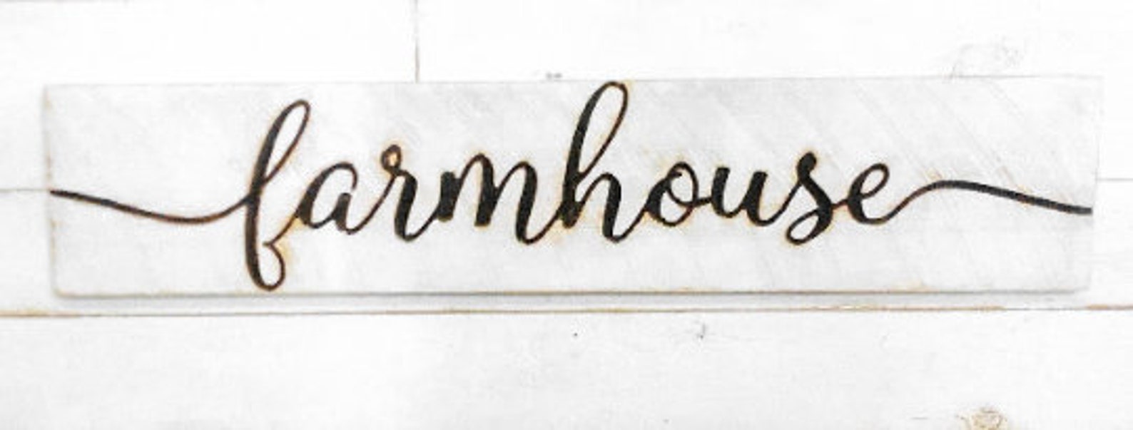 Farmhouse Sign Scripted - Carved in a 48”x10” Solid Wood Board Rustic ...