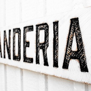 Lavanderia Sign - Carved in a Solid Wood Board Rustic Distressed Shop ...