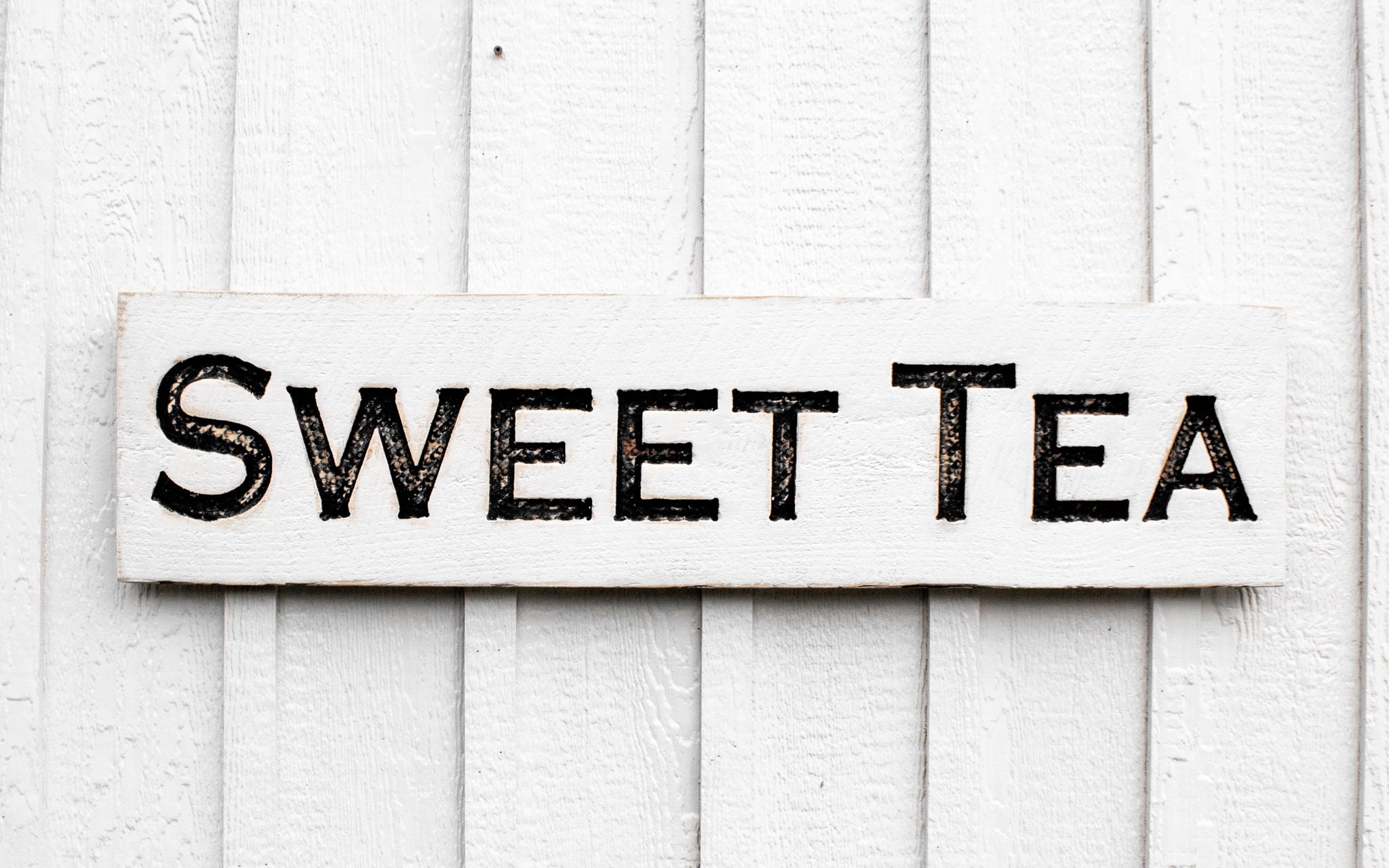 Sweet Tea Sign Carved in a Solid Wood Board Rustic - Etsy