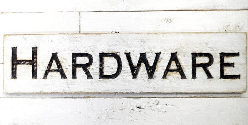 Hardware Sign Carved in a 40x10 Solid Wood Board - Etsy