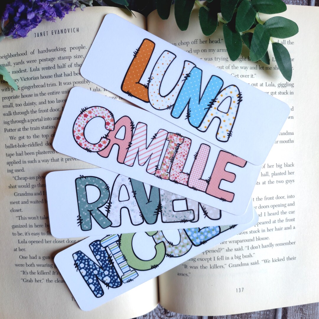 Personalized Name Bookmark - Custom Name Bookmark - Stocking Stuffer ...