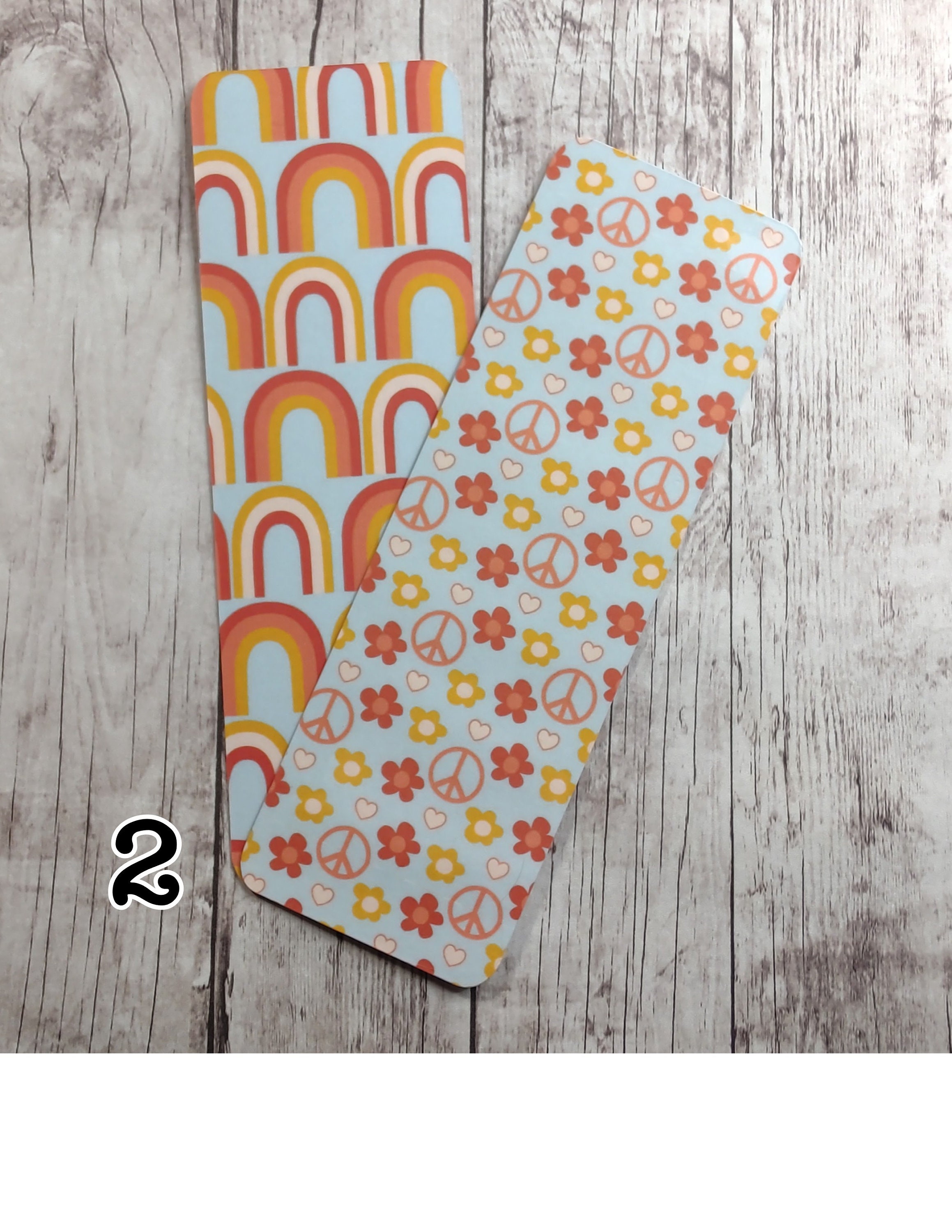 Hippie Flower Bookmarks - Peace Bookmark - Book Accessories - Rainbow ...