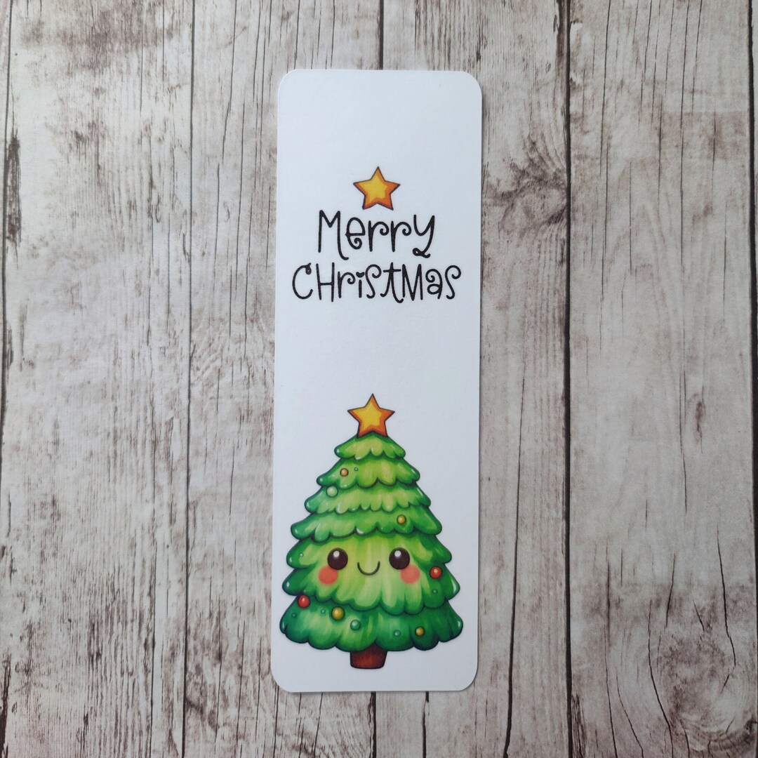 Merry Christmas Bookmark -holiday Bookmark - Christmas Bookmark ...