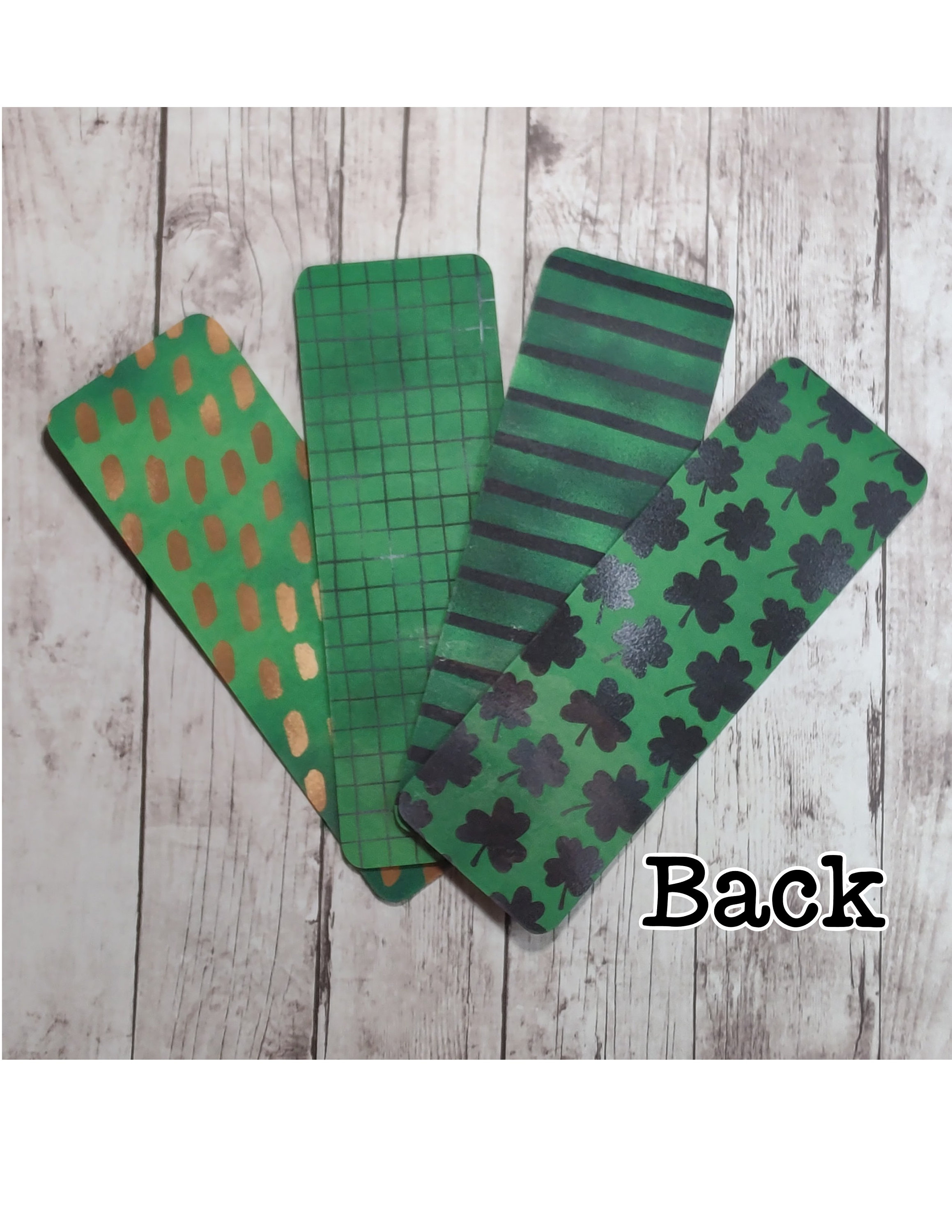 Black & Gold Shamrock Bookmarks - Clover Bookmark - Book Accessories ...