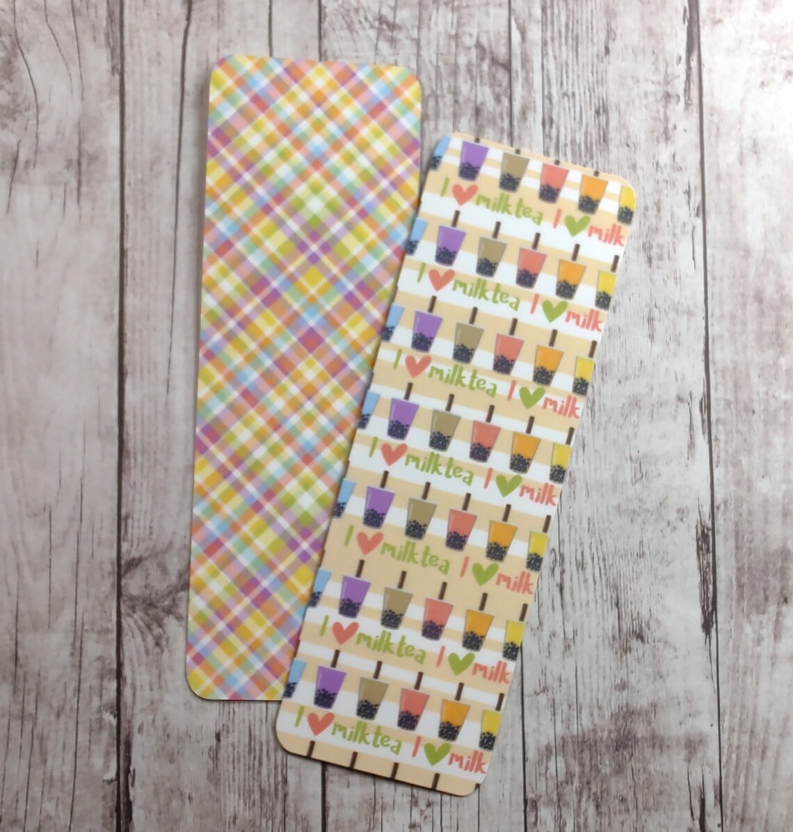 Milk Tea Bookmarks Tea Bookmark Book Accessories Drink Bookmarks - Etsy