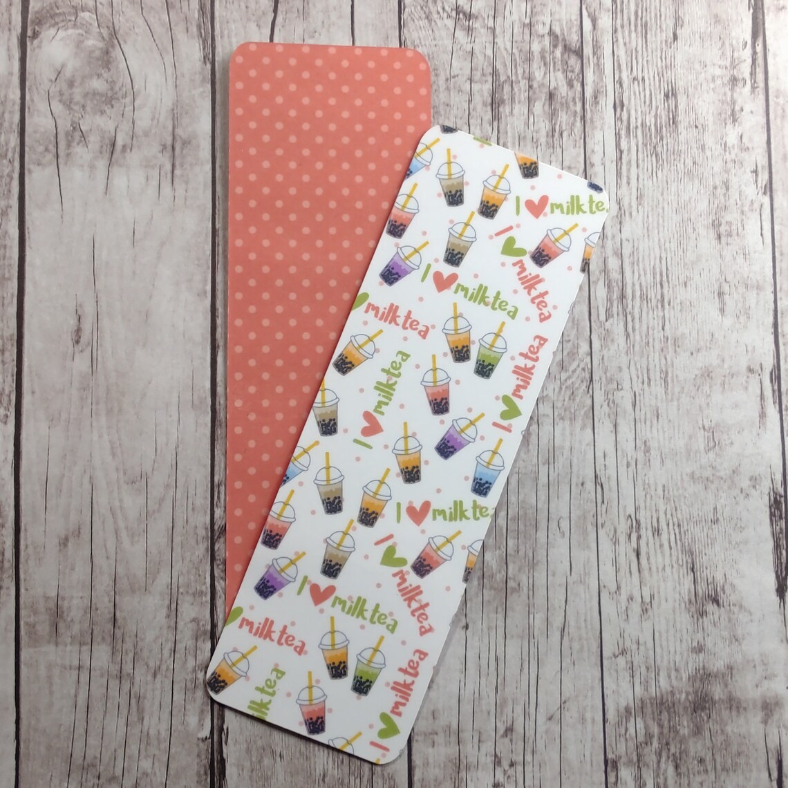 Milk Tea Bookmarks Tea Bookmark Book Accessories Drink Bookmarks - Etsy