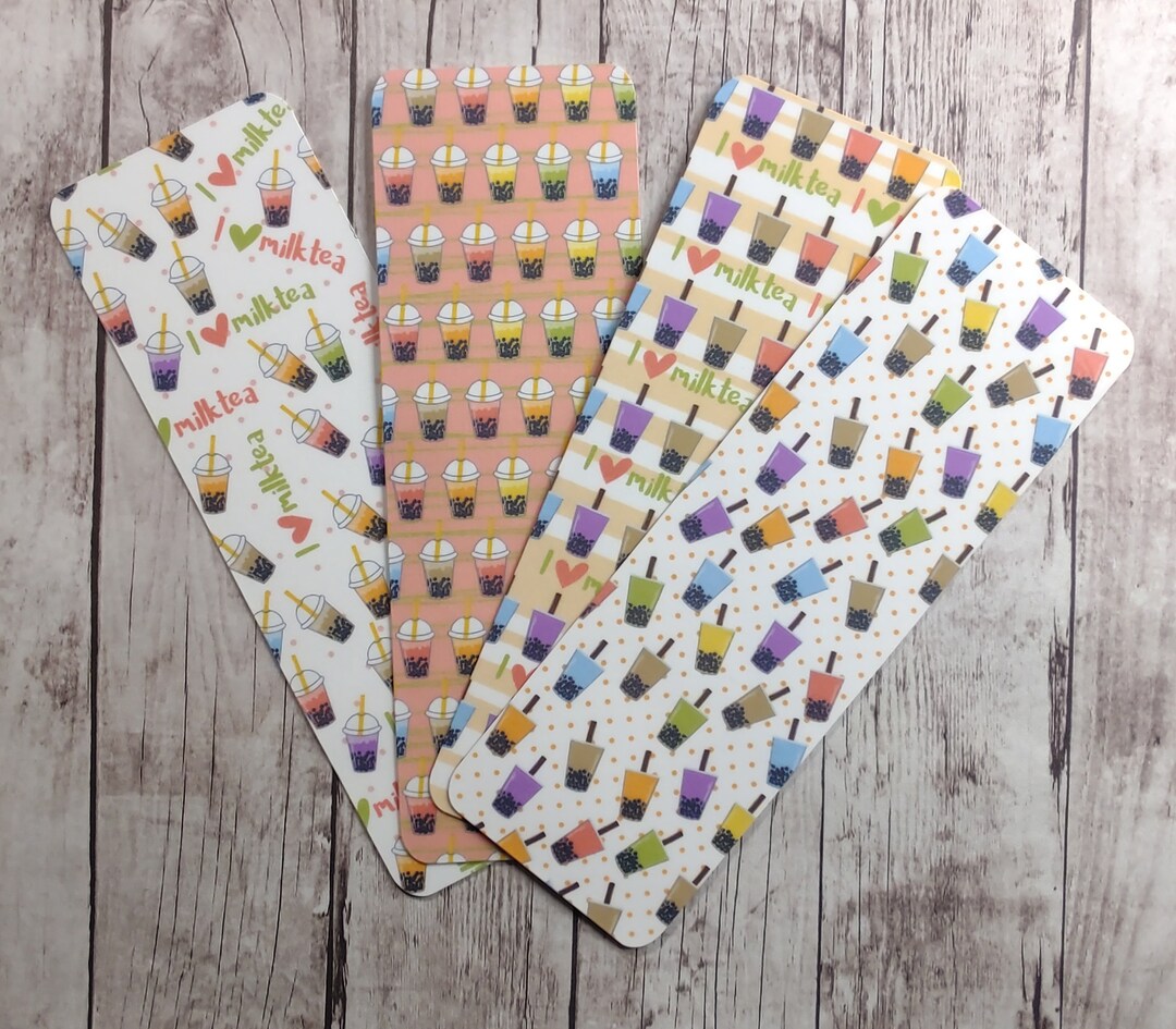 Milk Tea Bookmarks - Tea Bookmark - Book Accessories - Drink Bookmarks ...