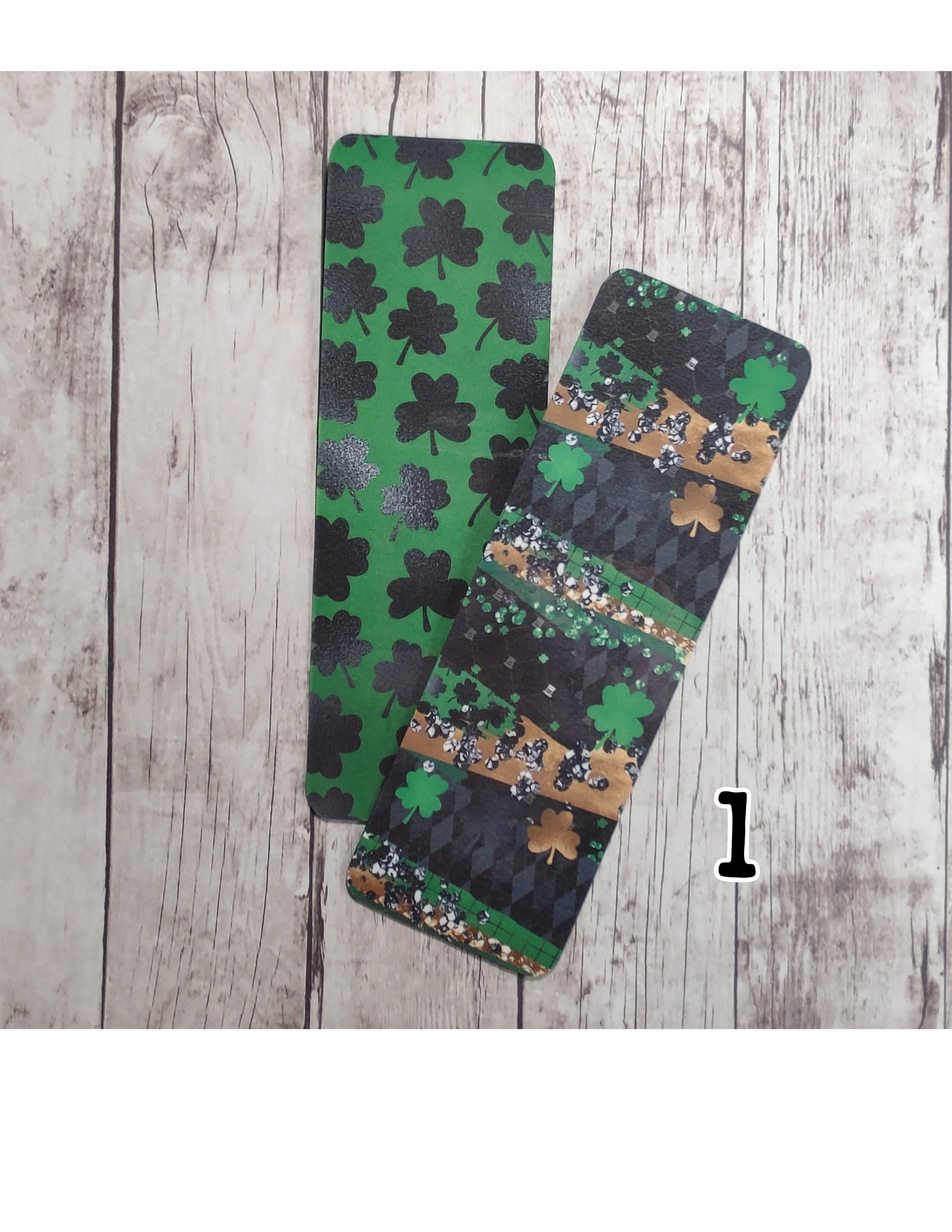 Black & Gold Shamrock Bookmarks - Clover Bookmark - Book Accessories ...