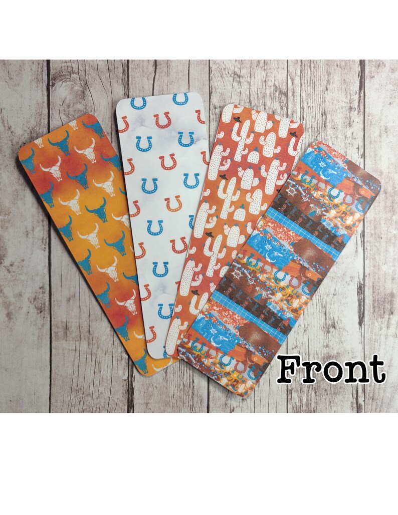 Blue Western Cowboy Bookmarks - Cactus Bookmark - Book Accessories ...