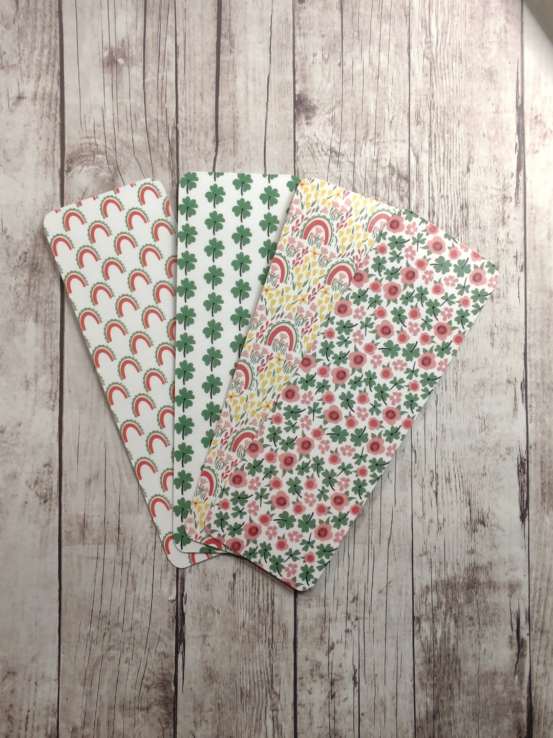 Lucky Shamrock Bookmarks - Clover Bookmark - Book Accessories - Rainbow ...
