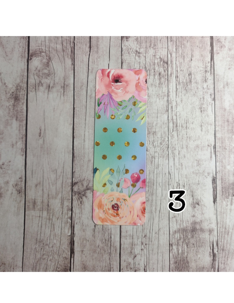 Floral Polka Dot Bookmarks - Colorful Bookmark - Book Accessories ...