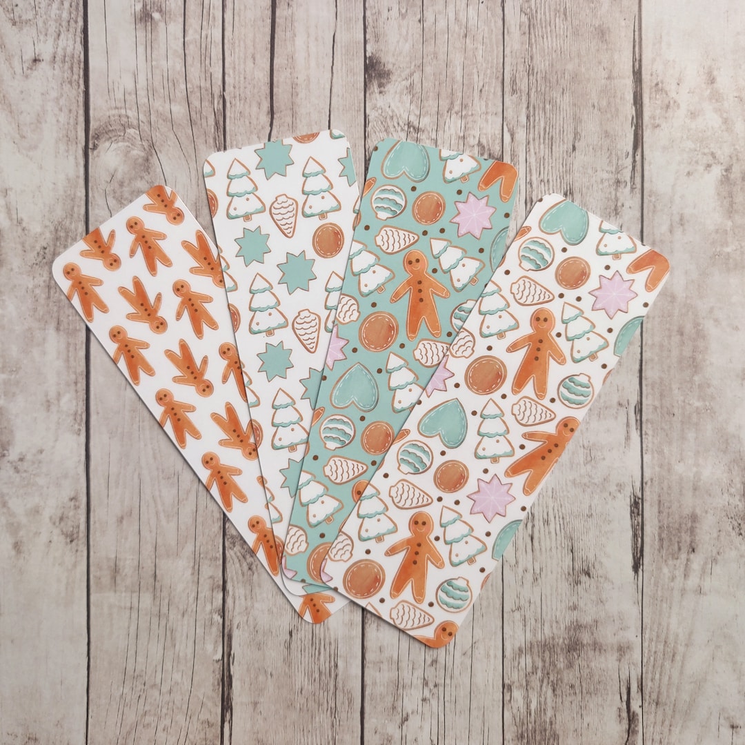 Gingerbread Cookie Bookmarks - Holiday Bookmark - Christmas Bookmark ...