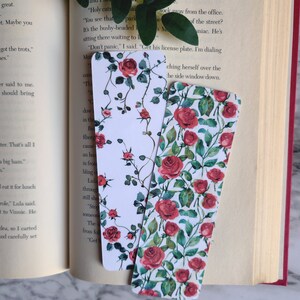 Red Rose Bookmarks - Floral Bookmark - Book Accessories - Beautiful ...
