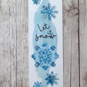 Let It Snow Bookmark -holiday Bookmark - Christmas Bookmark - Winter ...