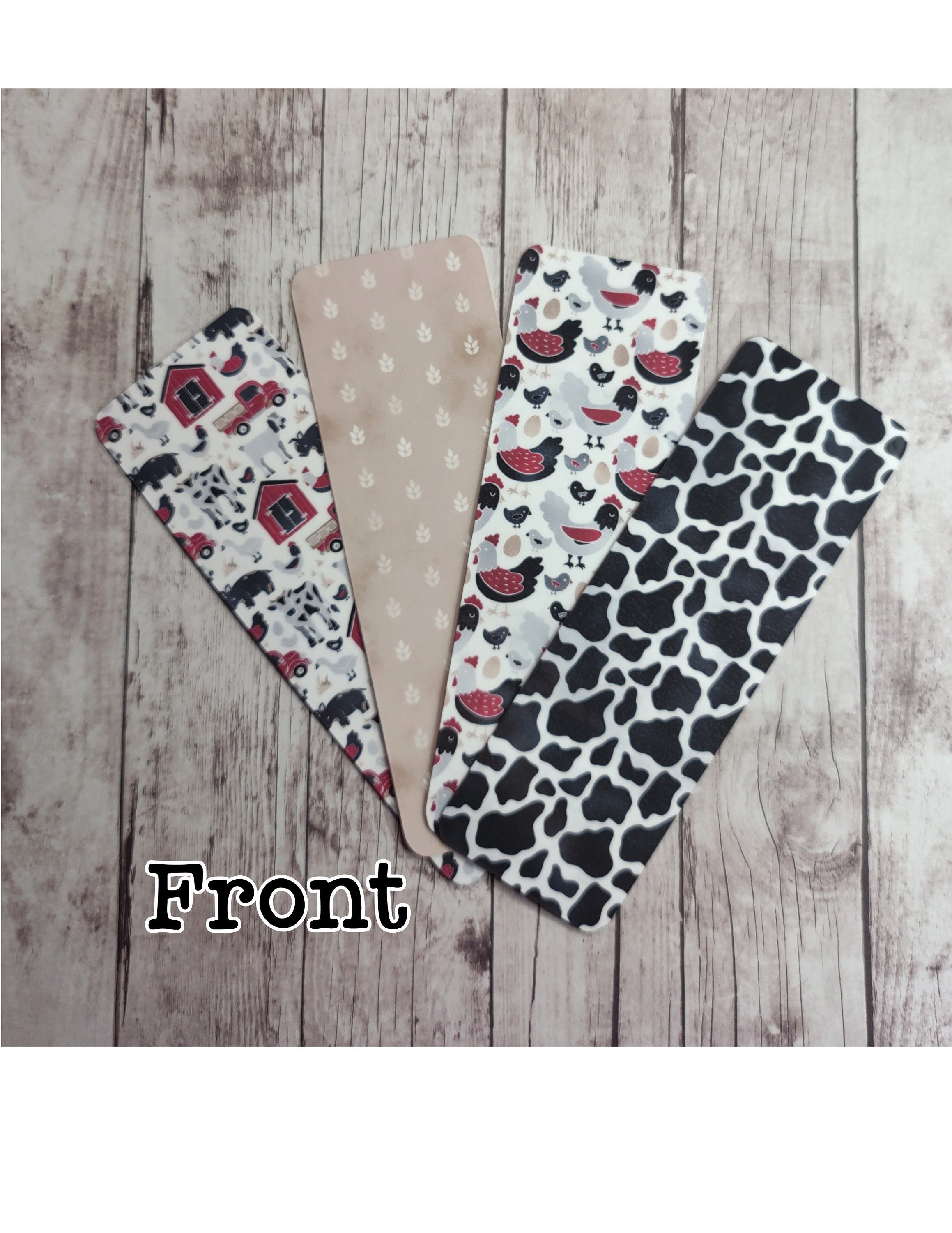Farm Bookmarks Cow Print Bookmark Book Accessories Chicken Bookmarks - Etsy