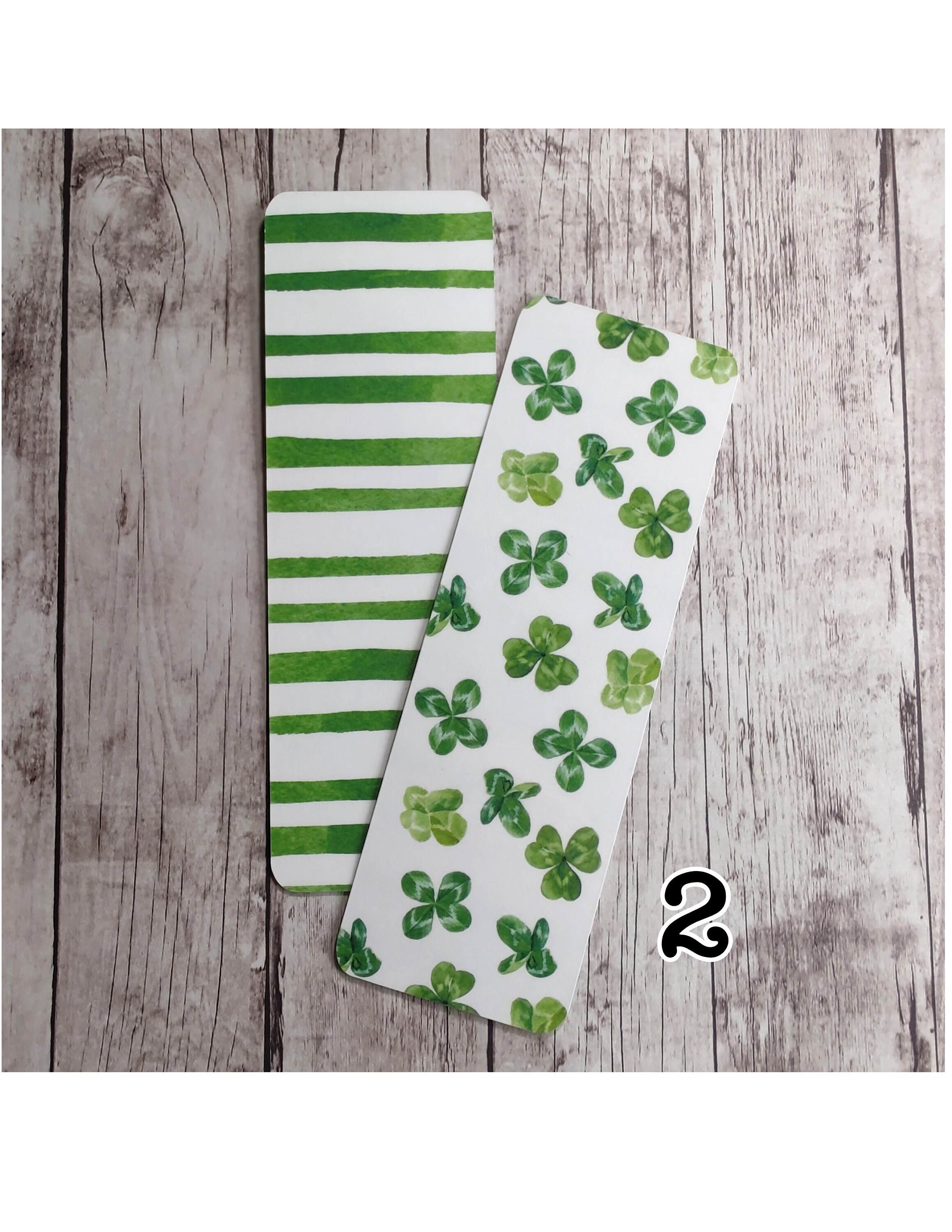 Watercolor Shamrock Bookmarks - Clover Bookmark - Book Accessories ...