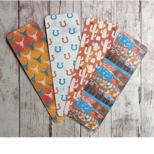 Blue Western Cowboy Bookmarks - Cactus Bookmark - Book Accessories ...