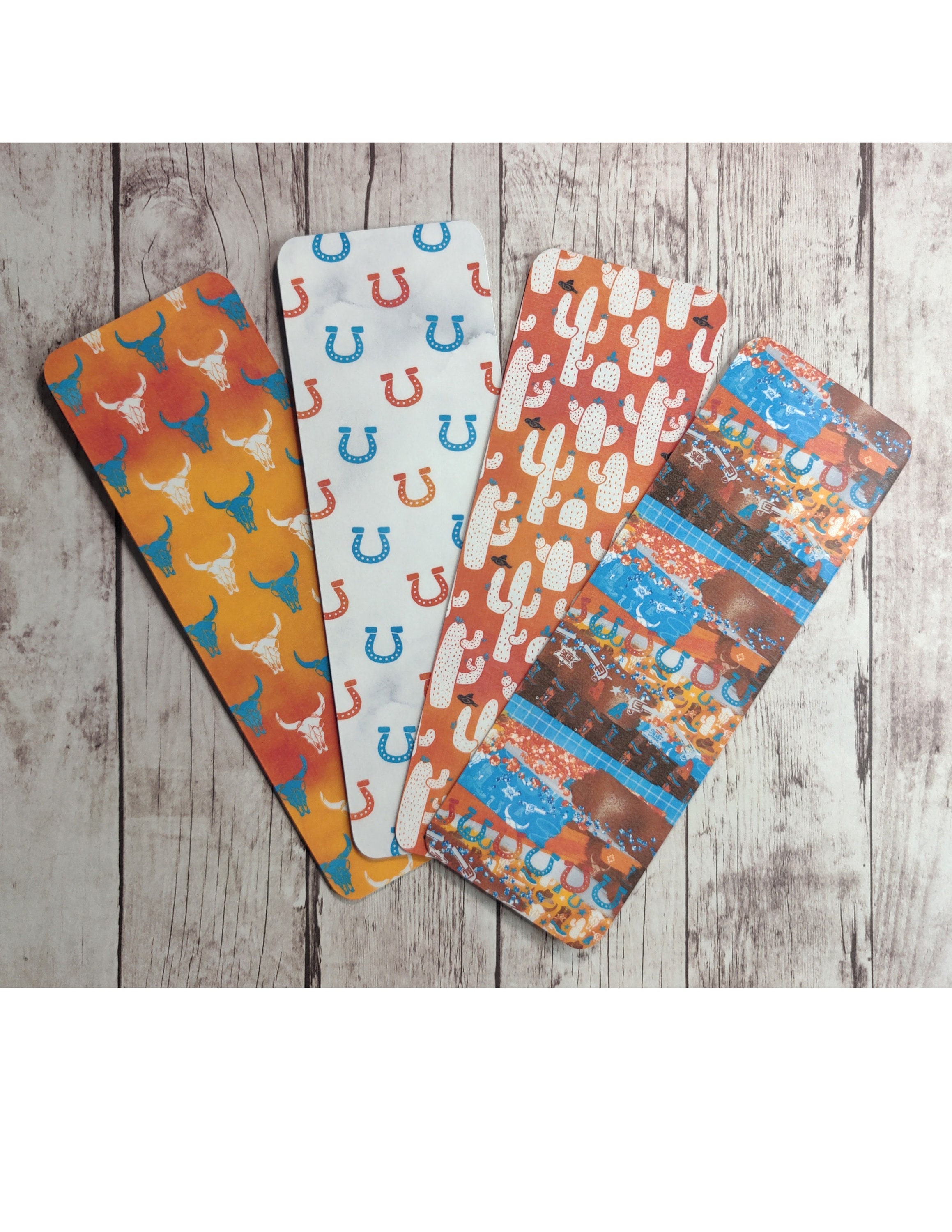 Blue Western Cowboy Bookmarks Cactus Bookmark Book Accessories ...