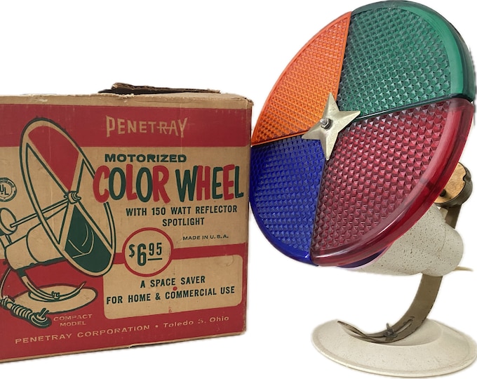 Vintage Penetray Motorized 9" Color Wheel Made in Usa/vintage Christmas ...