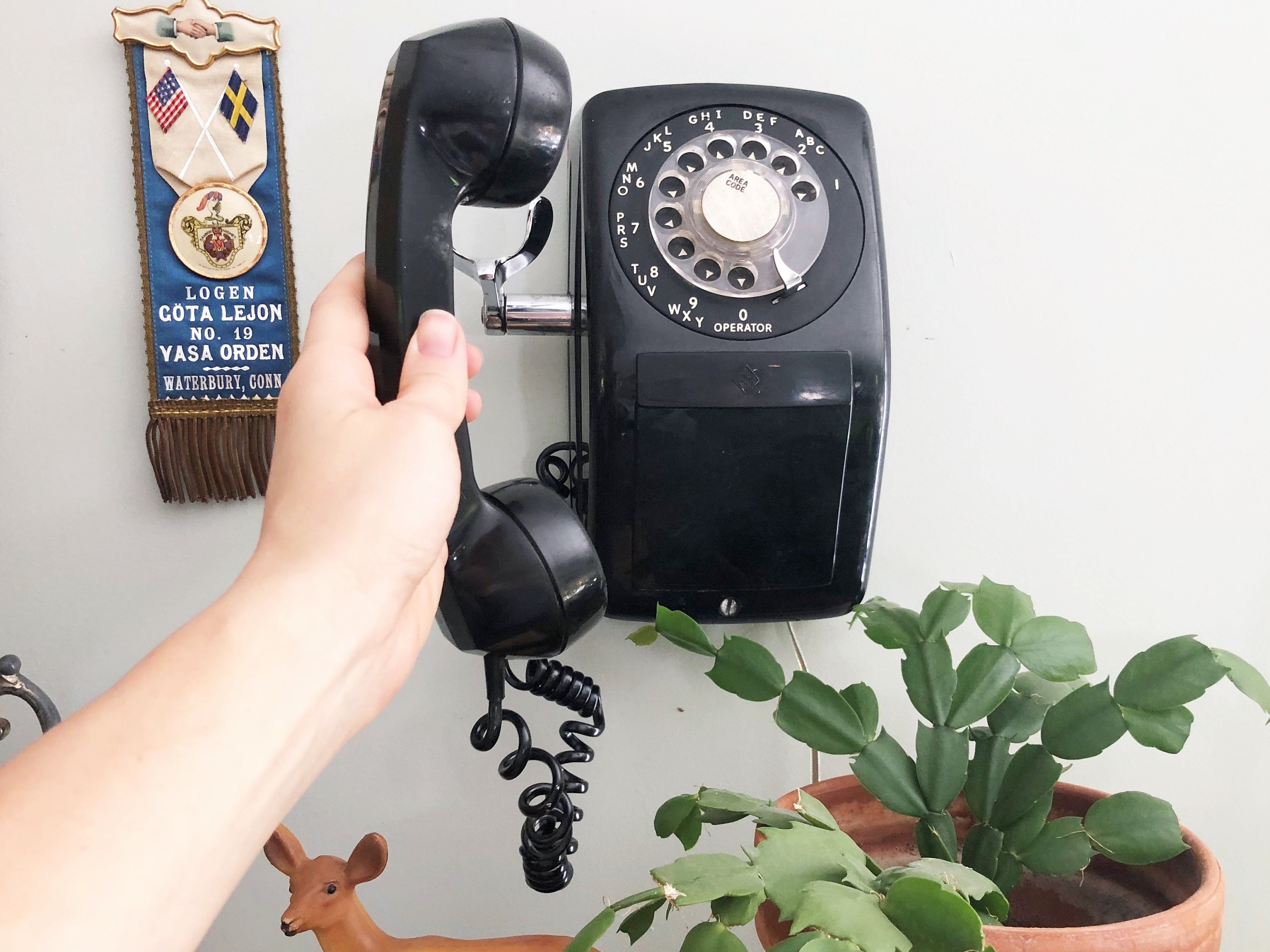 Old Rotary Wall Phone