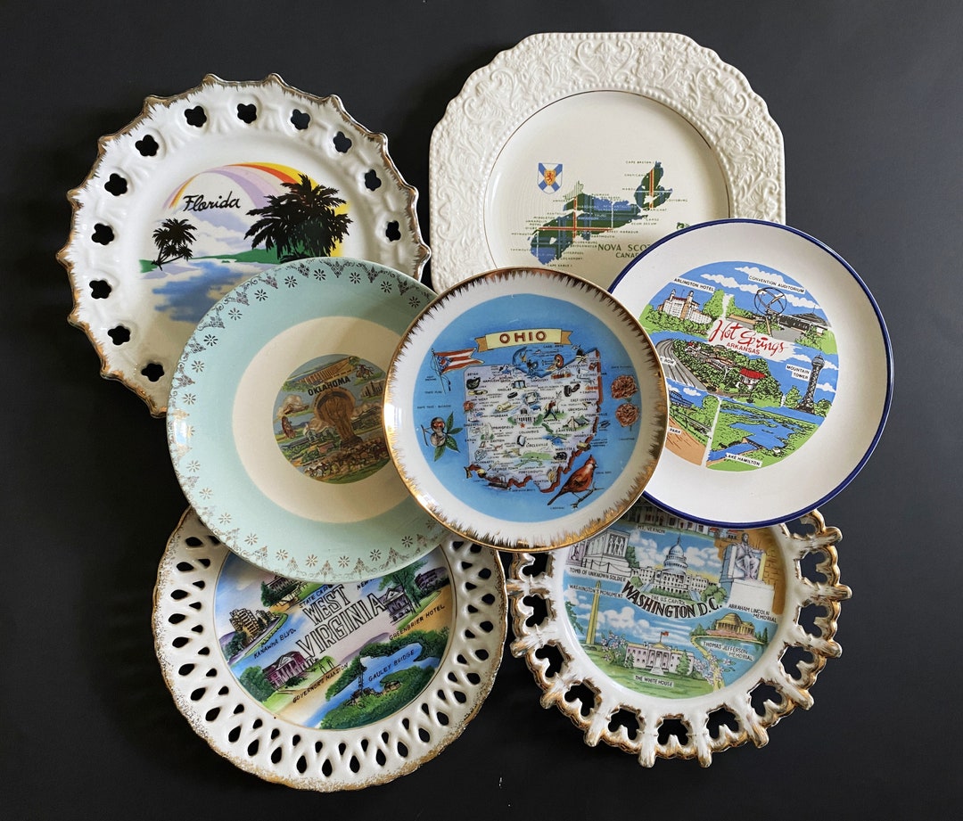 Find Your State! United States Souvenir Plates/canada Souvenir Plate ...