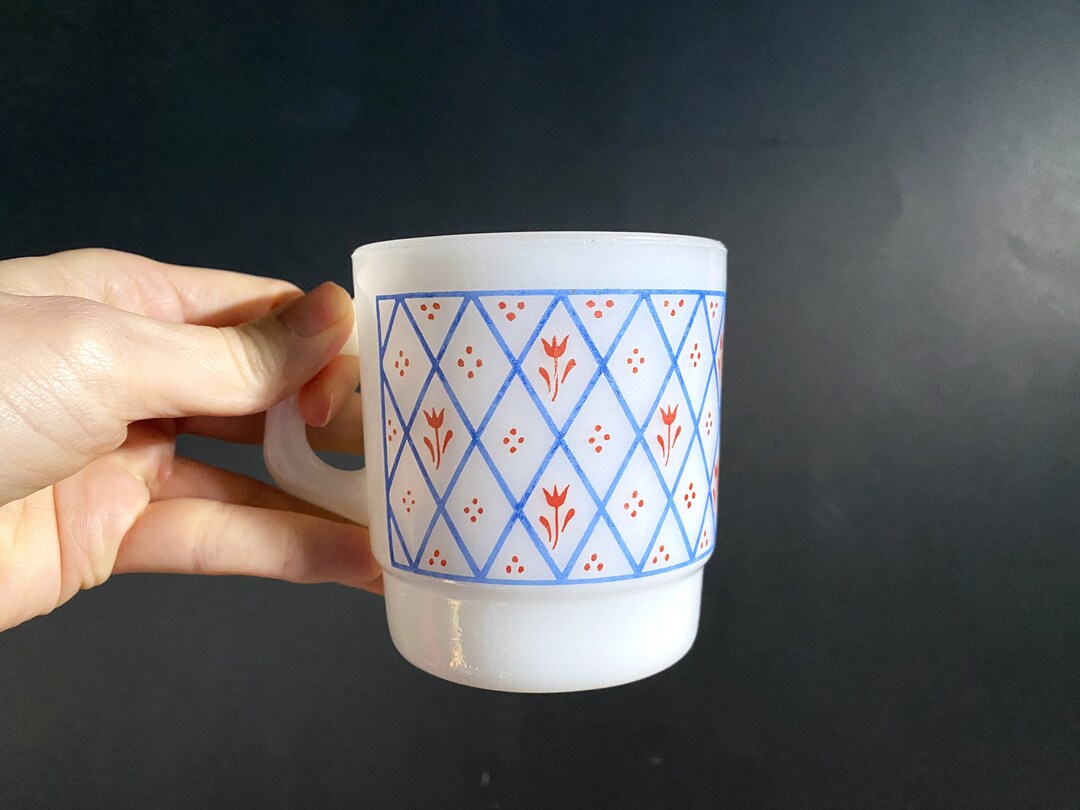 Vintage Stackable Termo Rey Termocrisa Mug/termo Rey Milk Glass Red ...