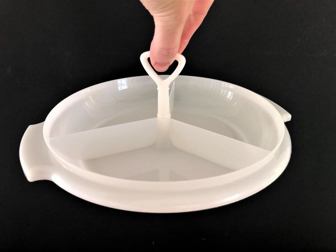 Vintage 3-piece Tupperware White Divided Party Suzette 608-17 - Etsy