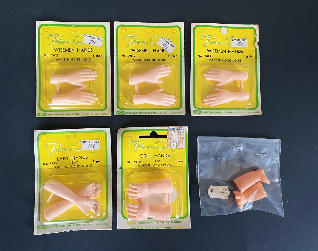 CHOICE Fibre-craft Hand Set/doll Crafts/fibre-craft Wisemen Hands/fibre ...