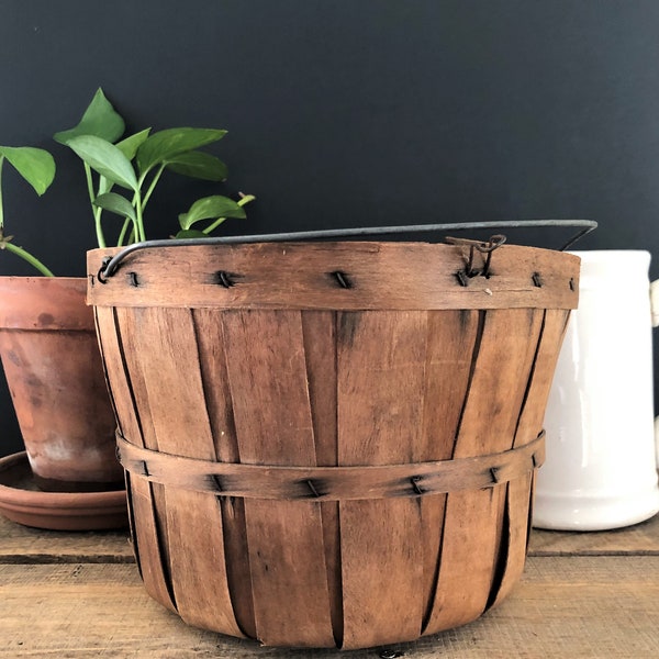 Wood Slat Basket - Etsy