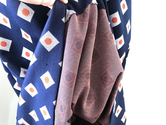 1970s Hopewell Jonathan Logan Navy Blue White Squares… - Gem