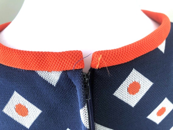 1970s Hopewell Jonathan Logan Navy Blue White Squares… - Gem