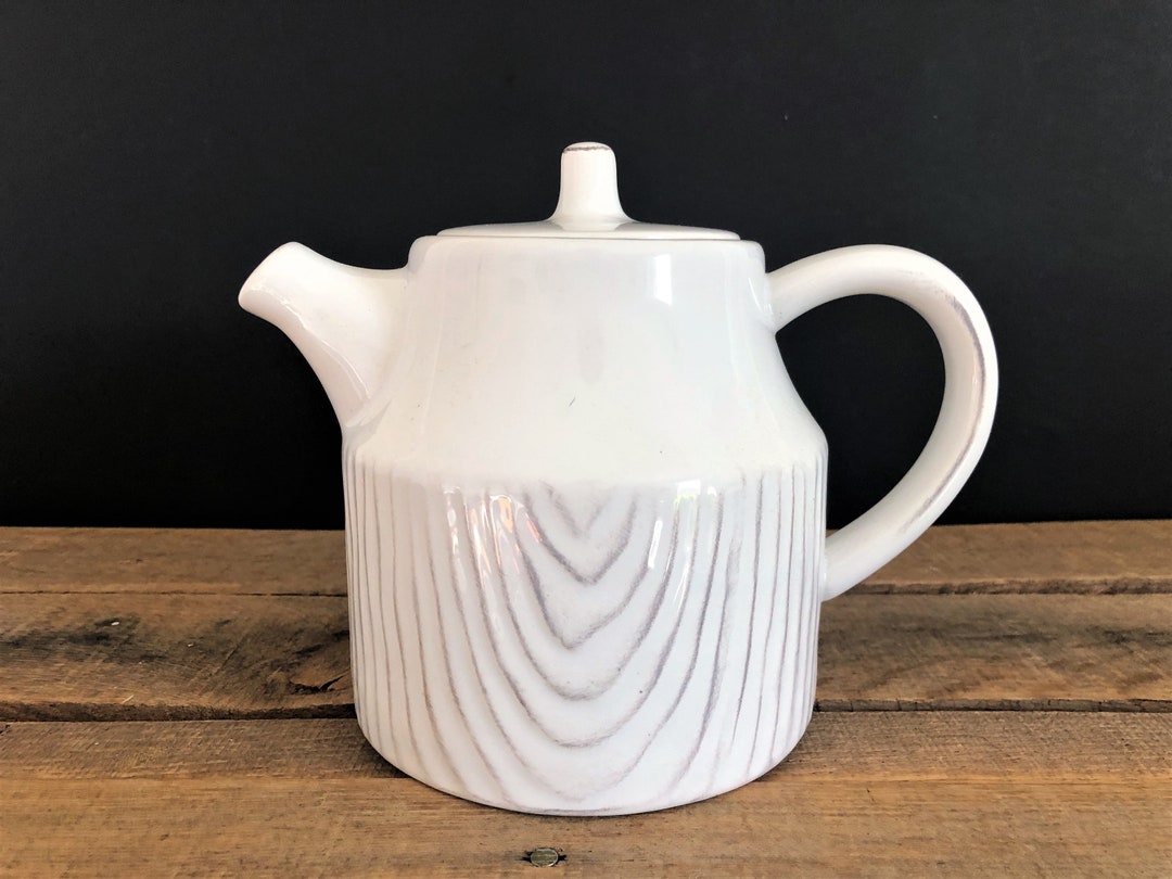 White Ceramic Tree Bark Design Teapot by One Hundred 80 Degrees/one ...