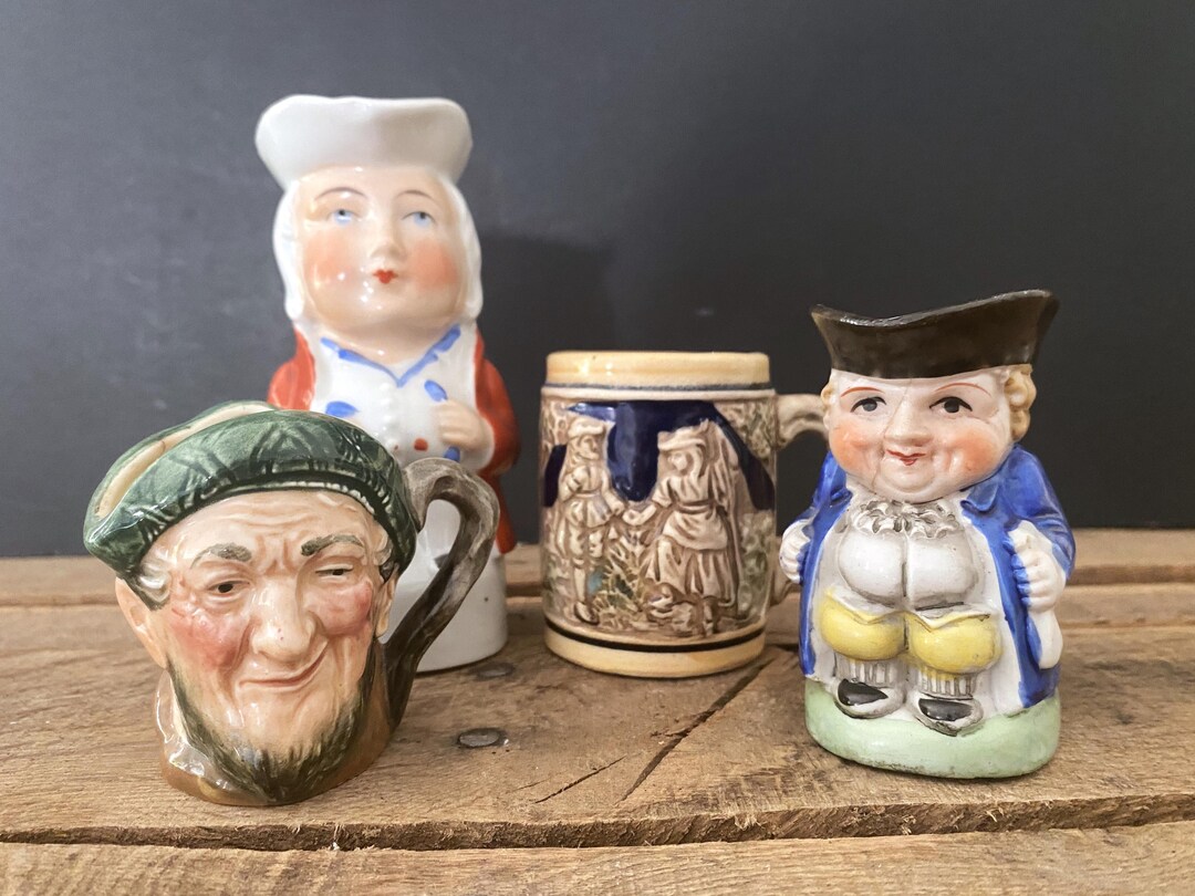 CHOICE Royal Doulton Toby Mug Shot Glass/figural Ceramic Jug/miniature ...