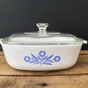 Small Vintage Cornflower Blue Corning Ware 1 Quart Dish With Original ...