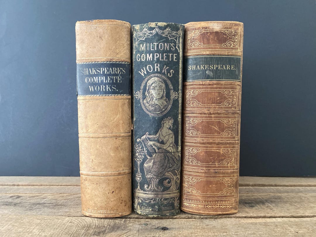 CHOICE Large 1850s Antique Leather-bound Decorative Book the Complete ...
