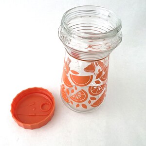 8 Tall 24 Oz Retro Kitschy Orange Juice Glass Pitcher Container W ...