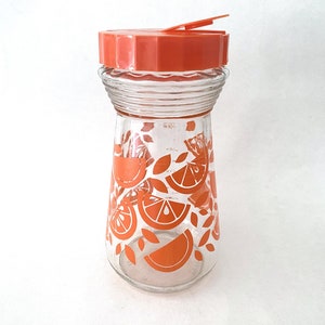 8 Tall 24 Oz Retro Kitschy Orange Juice Glass Pitcher Container W ...